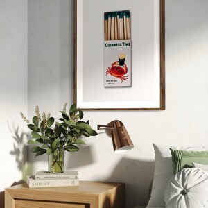 Guinness Time Matchbox Wall Art | Vintage Inspired Beer Poster, Red ...