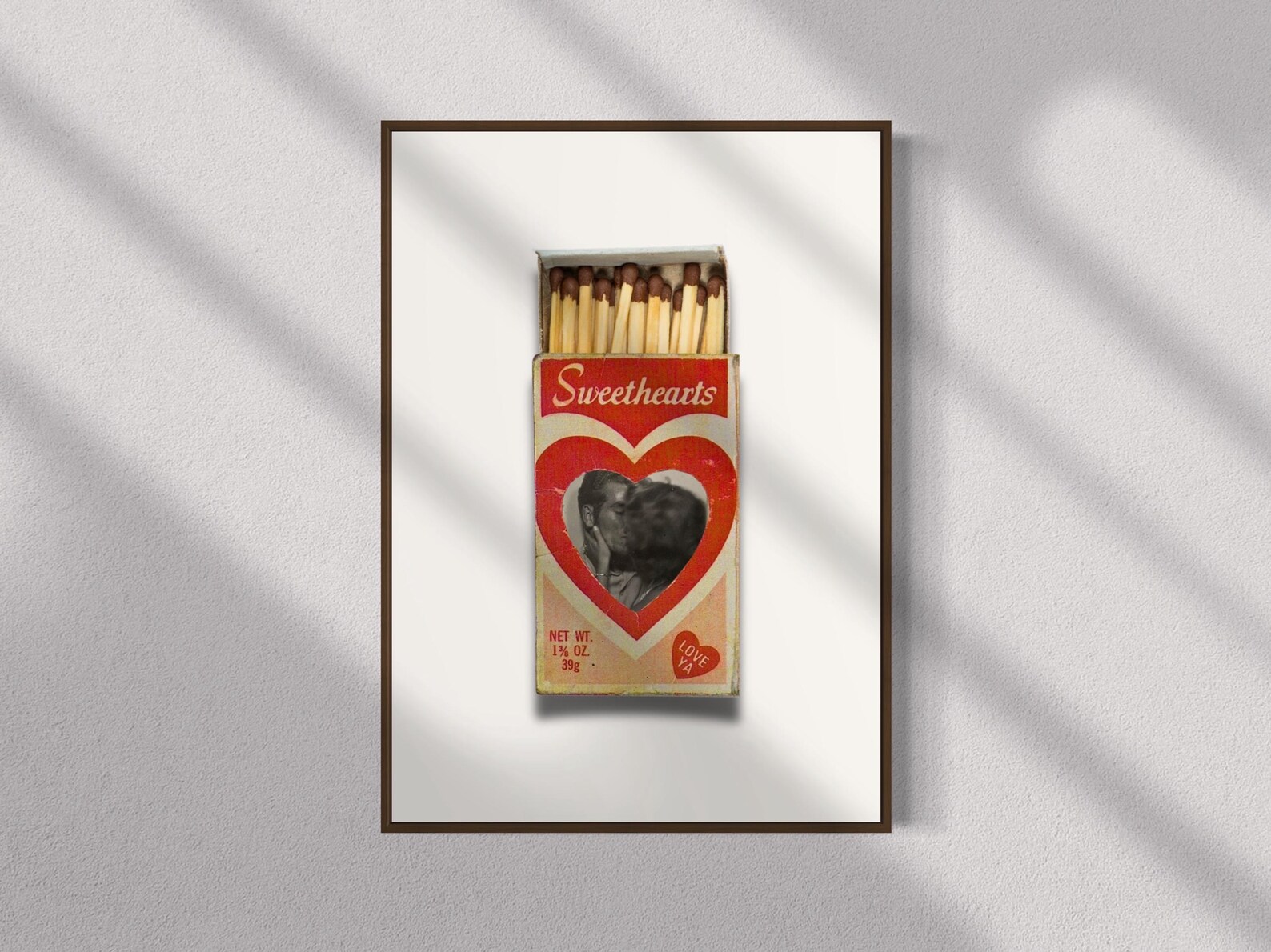Custom Sweethearts Matchbox Wall Art | Personalised Gift for Couple ...