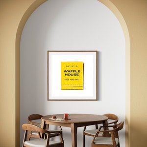 Waffle House Retro Matchbox Print | Wall Art, Digital Download, Unique ...