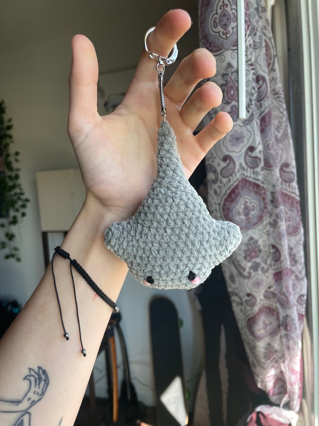 Crochet Stingray Plush Keychain - Etsy