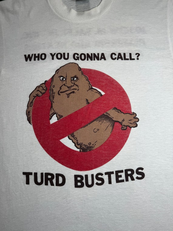 Vintage 80s Turd Busters Ghostbusters Spoof Mens Larg… - Gem