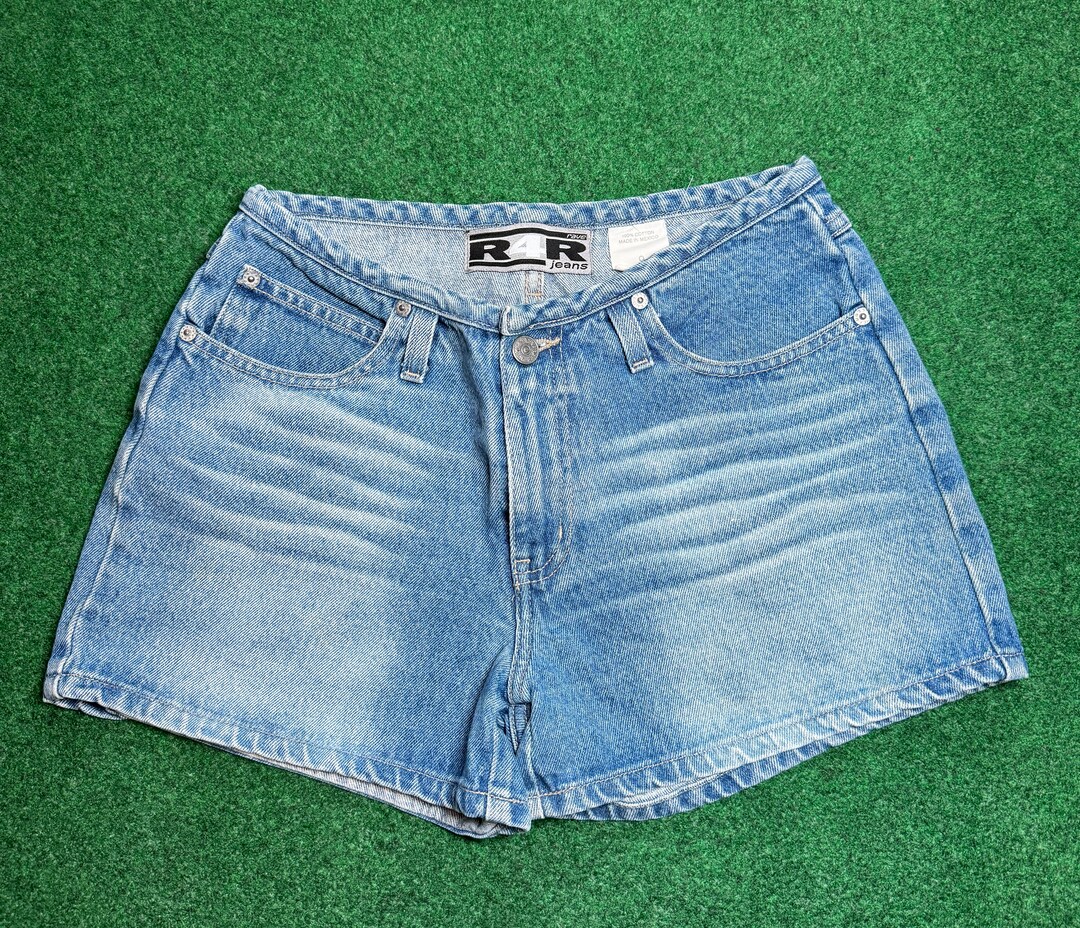 Vintage 90s R4R Rave Womens 9 Hot Pants Denim Shorts 30 Waist - Etsy