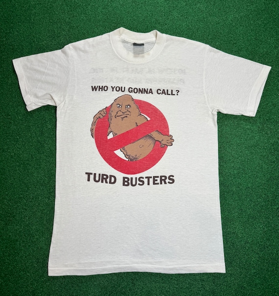 Vintage 80s Turd Busters Ghostbusters Spoof Mens Larg… - Gem