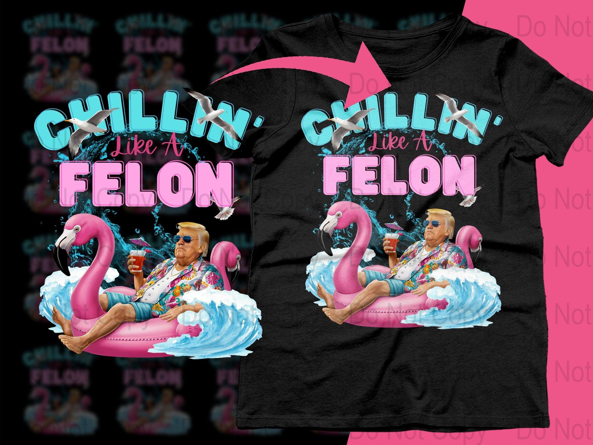 Chillin' Like a Felon Digital Download, Pro Trump Comic Art, High ...