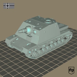 Sturmpanzer IV Brummbar Late Support Gun German Tank WW2 28mm 20mm 15mm ...