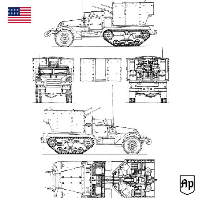 M15 MGMC Halftrack W 2 Crew and Driver WW2 US 28 Mm 20 Mm 15 Mm Bolt ...