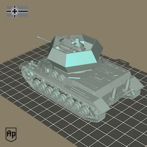 Flakpanzer IV Ostwind Panzer German Tank Anti Aircraft WW2 28mm 20mm ...