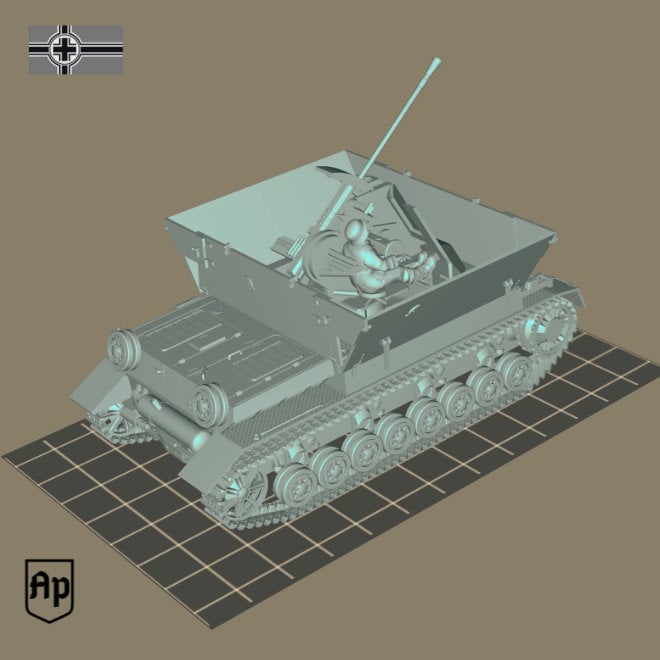 Flakpanzer IV Mobelwagen Panzer German Tank Anti Aircraft WW2 28mm 20mm ...