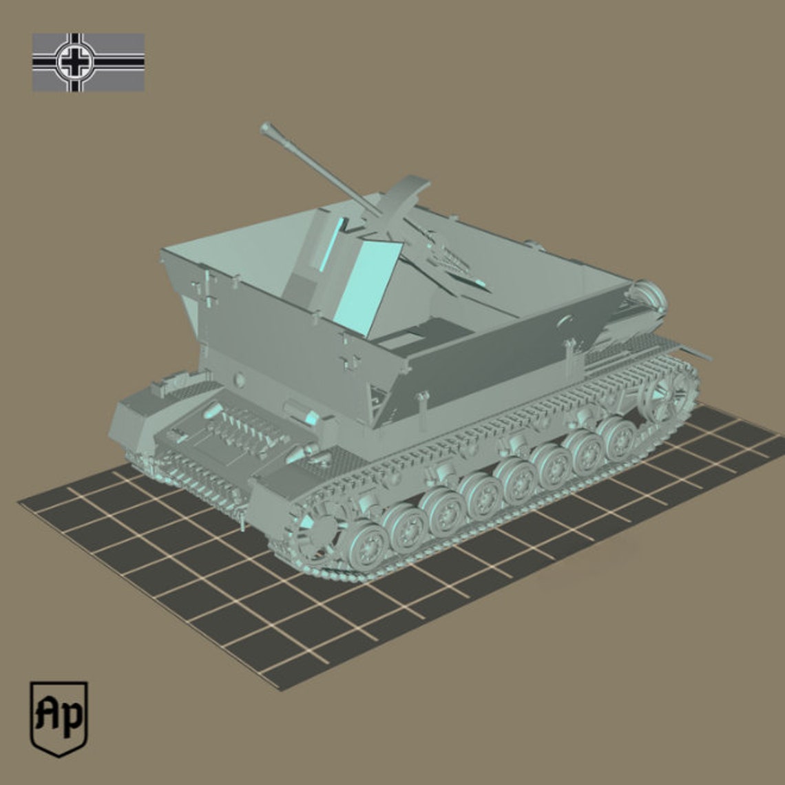 Flakpanzer IV Mobelwagen Panzer German Tank Anti Aircraft WW2 28mm 20mm ...