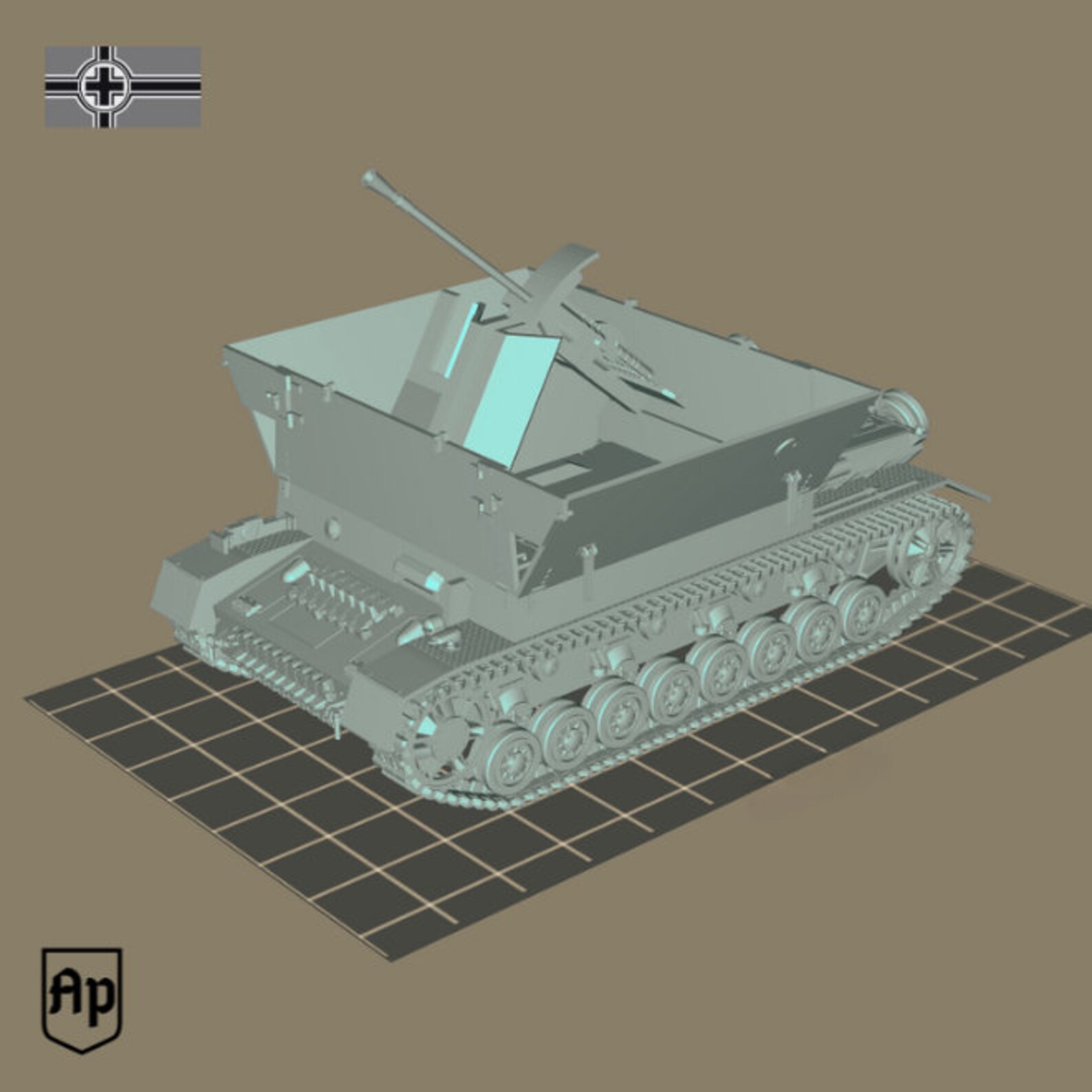 Flakpanzer IV Mobelwagen Panzer German Tank Anti Aircraft WW2 28mm 20mm ...