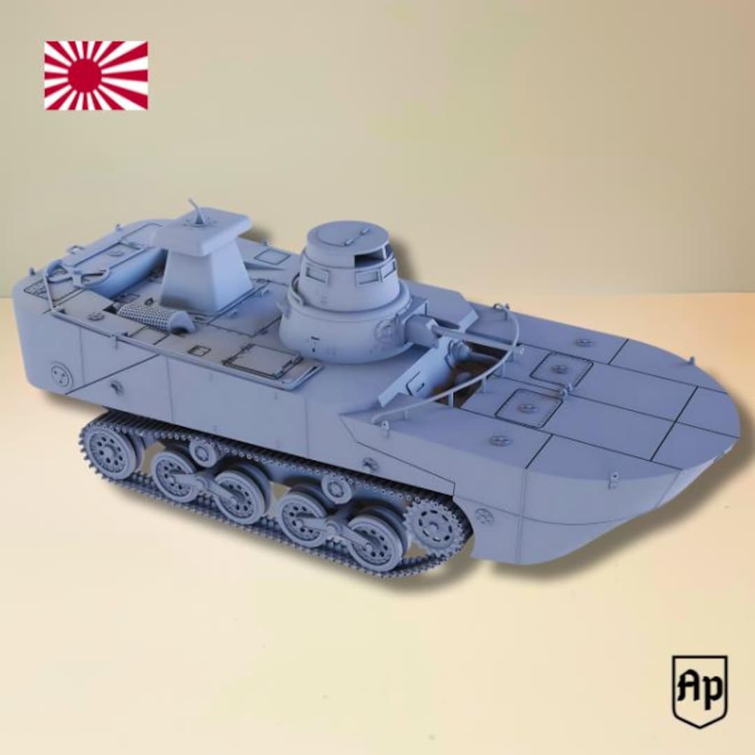 Type 2 Ka-mi Amphibious Japanese Light Tank of WW2 28 Mm 20 Mm 15 Mm ...