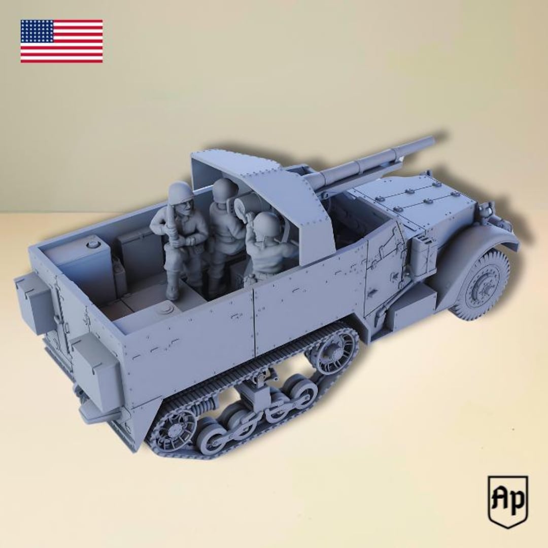 M3 75mm GMC Halftrack Gun Motor Carriage Tank Destroyer WW2 28 Mm 20 Mm ...