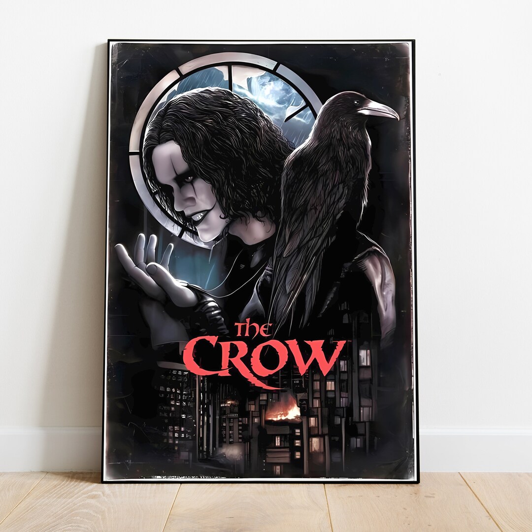 The Crow Poster, Wall Art & Home Decor, Mystery Thriller Movie Poster ...