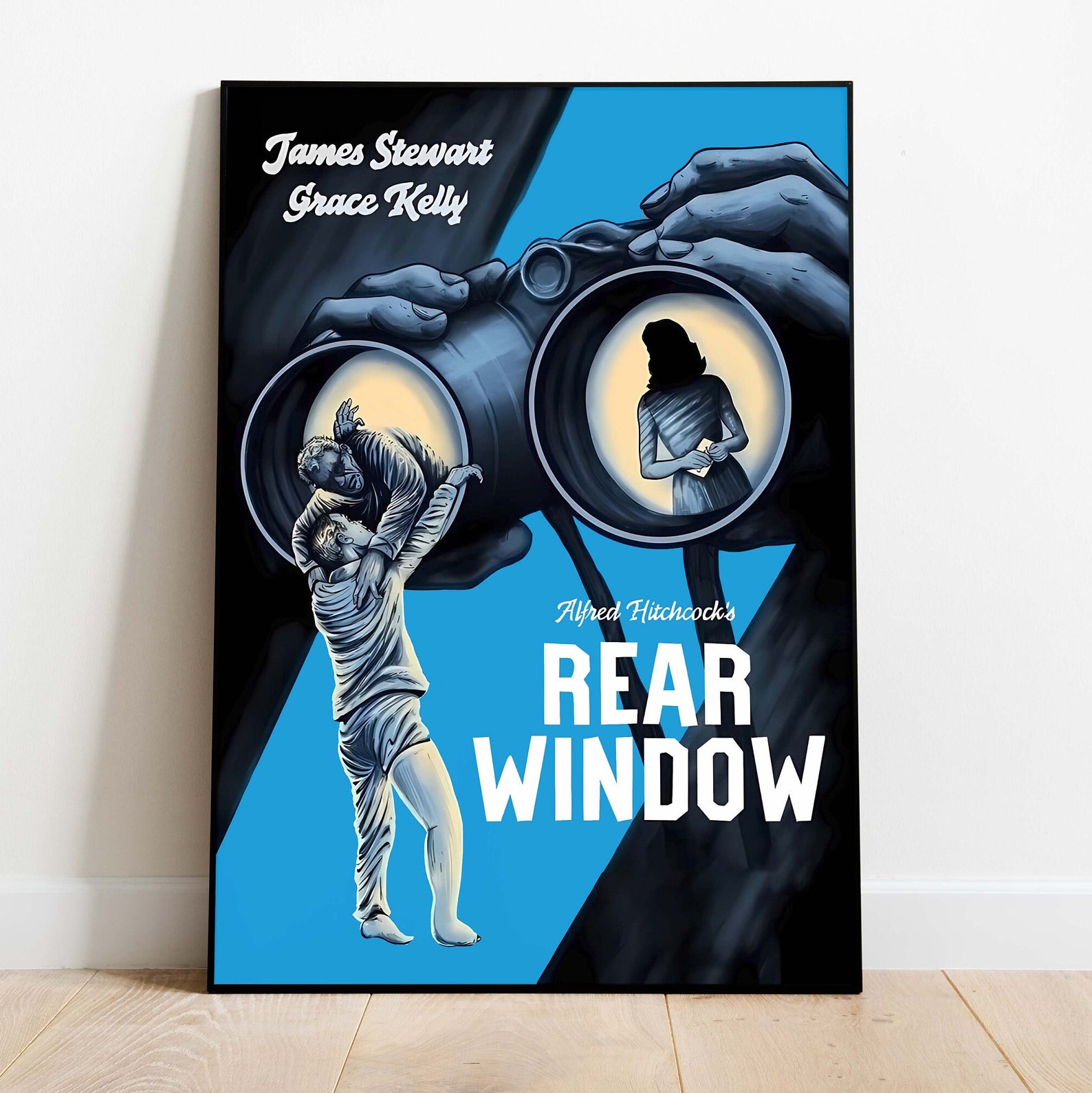 Rear Window Poster, Wall Art & Home Decor, Mystery Thriller Movie ...