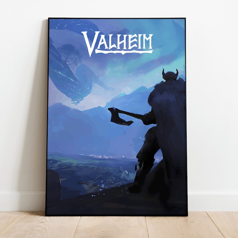 Valheim Poster, Wall Art & Home Decor, Viking Survival Video Game ...