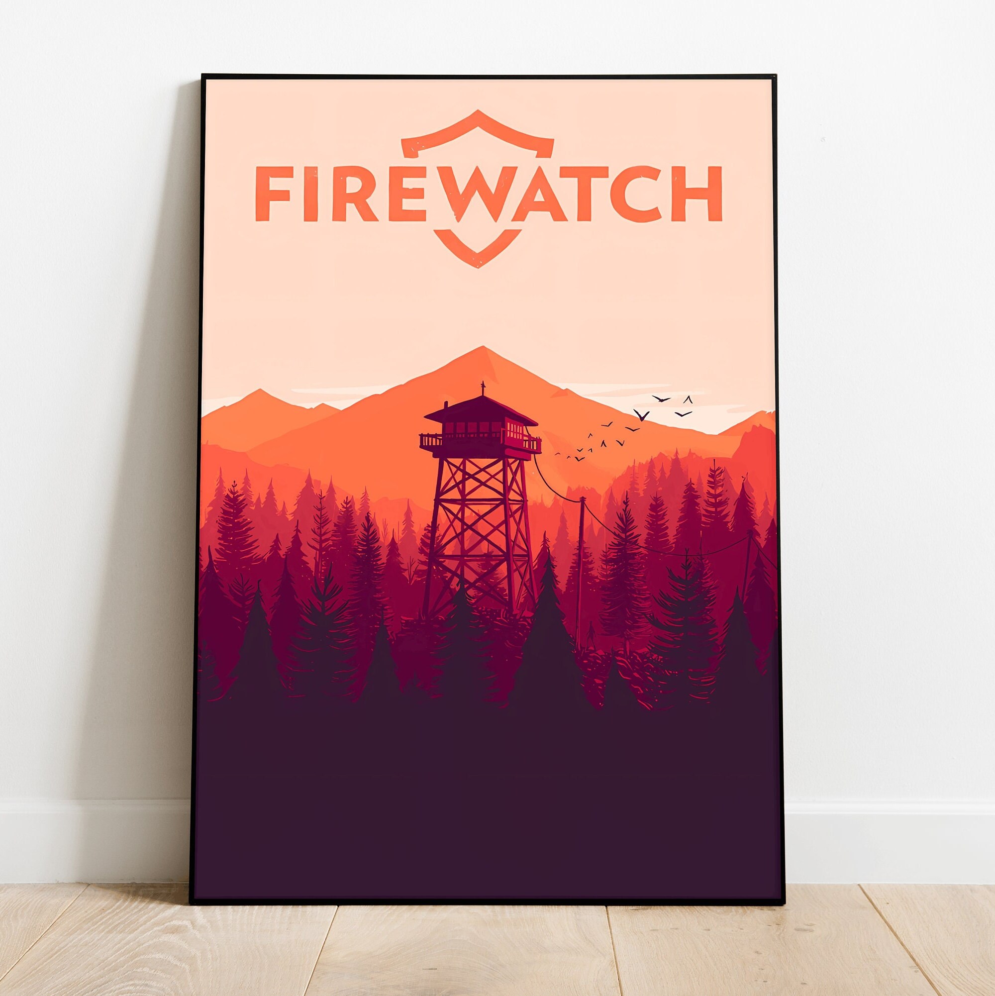 Firewatch Poster, Wall Art & Home Decor, Adventure Mystery Video Game ...