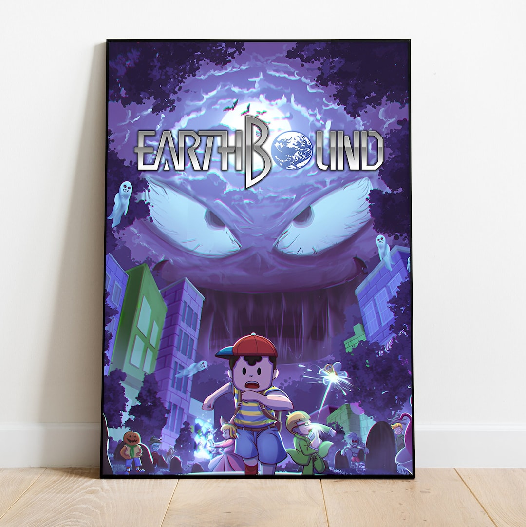 Earthbound Poster, Wall Art & Home Decor, Classic RPG Video Game Poster ...