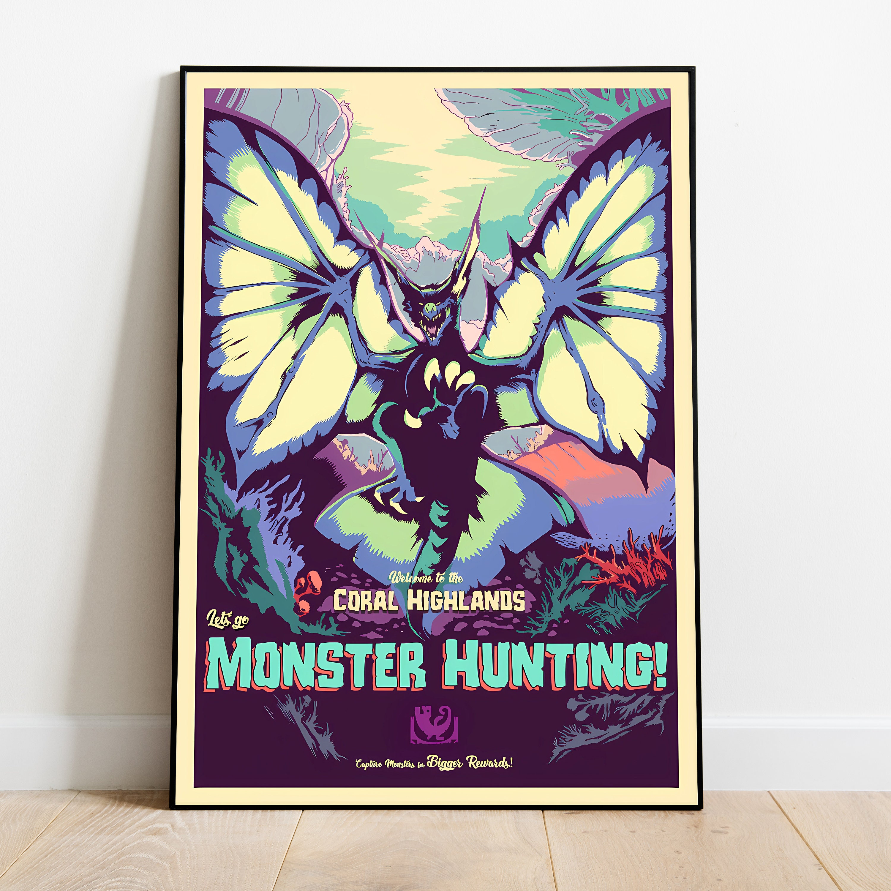 Monster Hunter Poster, Wall Art & Home Decor, Action RPG Video Game ...