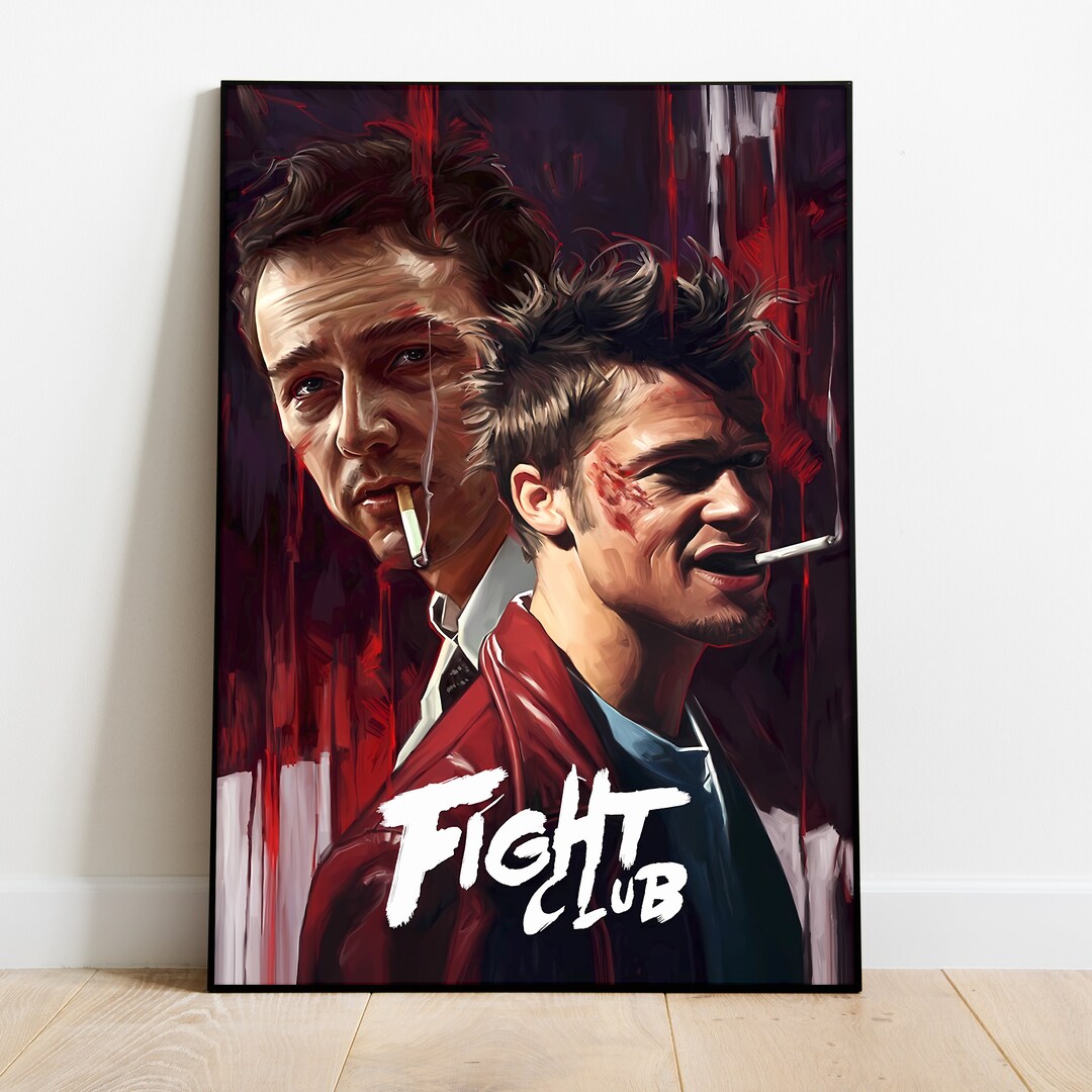 Fight Club Poster, Wall Art & Home Decor, Psychological Thriller Movie ...