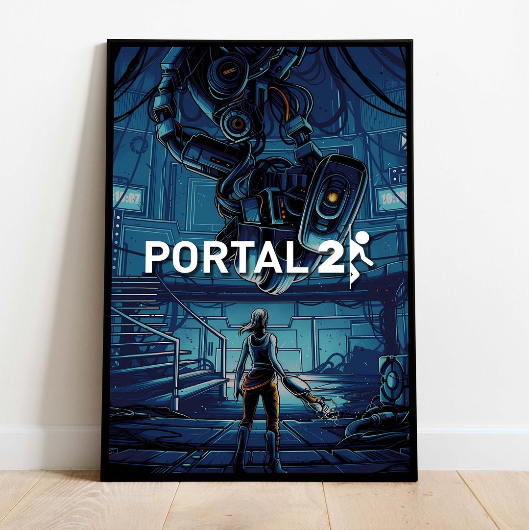 Portal 2 Poster, Wall Art & Home Decor, Puzzle Platform Video Game ...