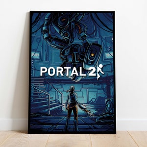Portal 2 Poster, Wall Art & Home Decor, Puzzle Platform Video Game ...