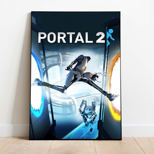 Portal 2 Poster, Wall Art & Home Decor, Puzzle Platform Video Game ...