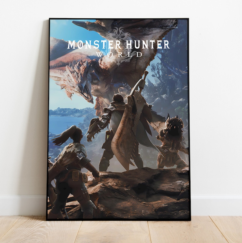 Monster Hunter World Poster, Wall Art & Home Decor, Action RPG Video ...