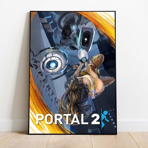 Portal 2 Poster, Wall Art & Home Decor, Puzzle Platform Video Game ...