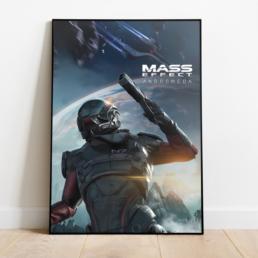 Mass Effect Poster, Wall Art & Home Decor, Epic Sci-fi RPG Video Game ...