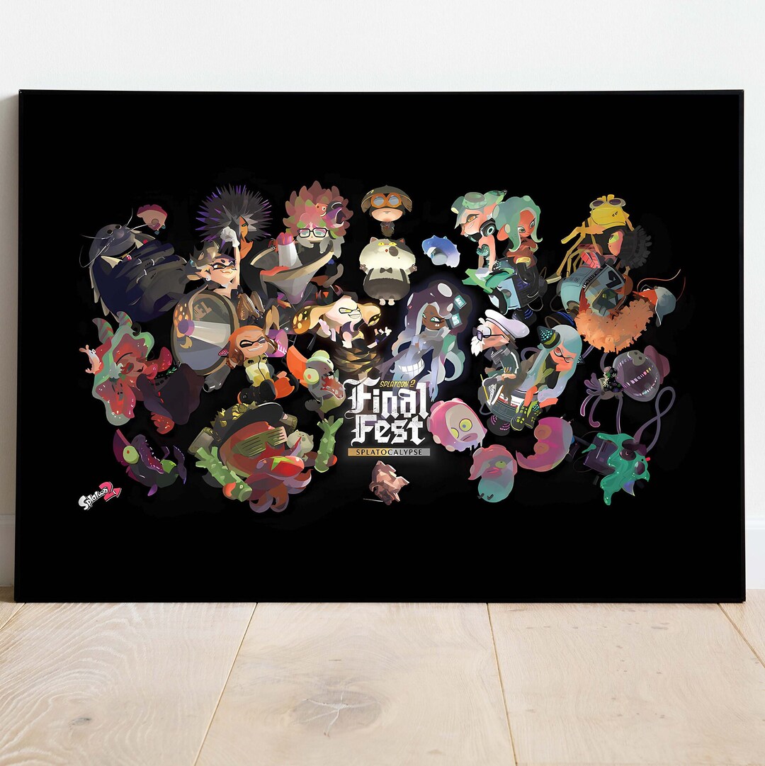 Splatoon 2: Final Fest Poster, Wall Art & Home Decor, Ink-based ...