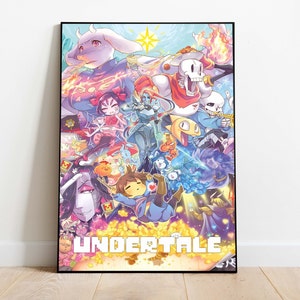Undertale Poster, Wall Art & Home Decor, Indie RPG Video Game Poster ...