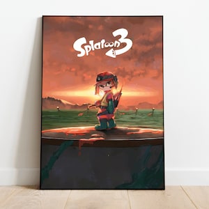 Splatoon Poster, Wall Art & Home Decor, Colorful Ink Shooter Video Game ...