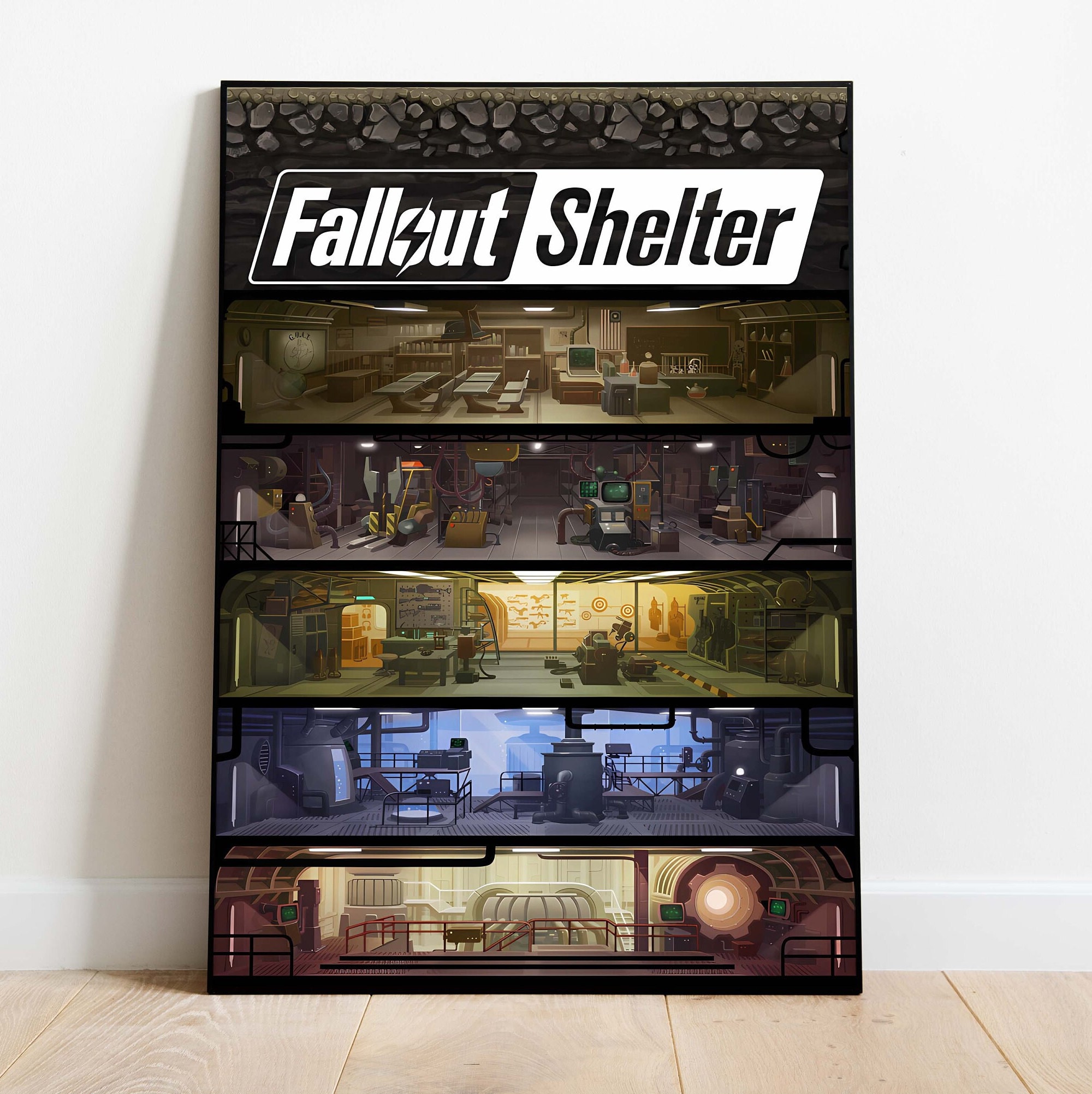 Fallout Shelter Poster, Wall Art & Home Decor, Post-apocalyptic ...