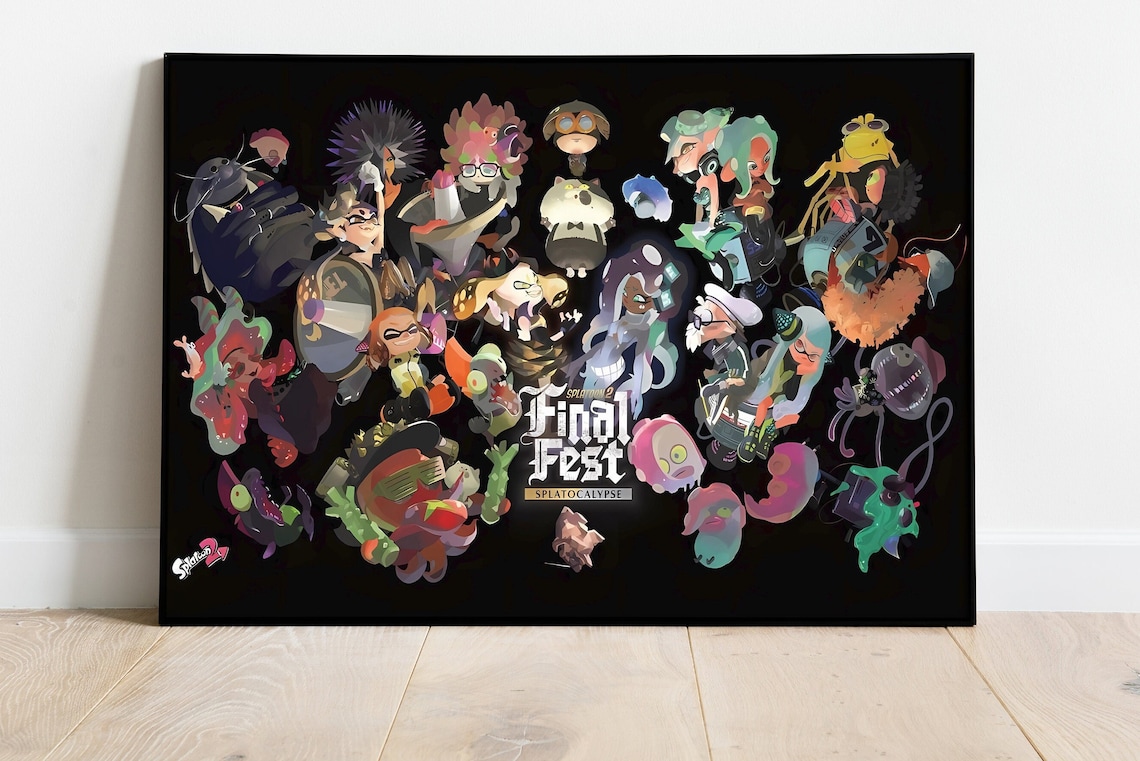 Splatoon 2: Final Fest Poster, Wall Art & Home Decor, Ink-based ...