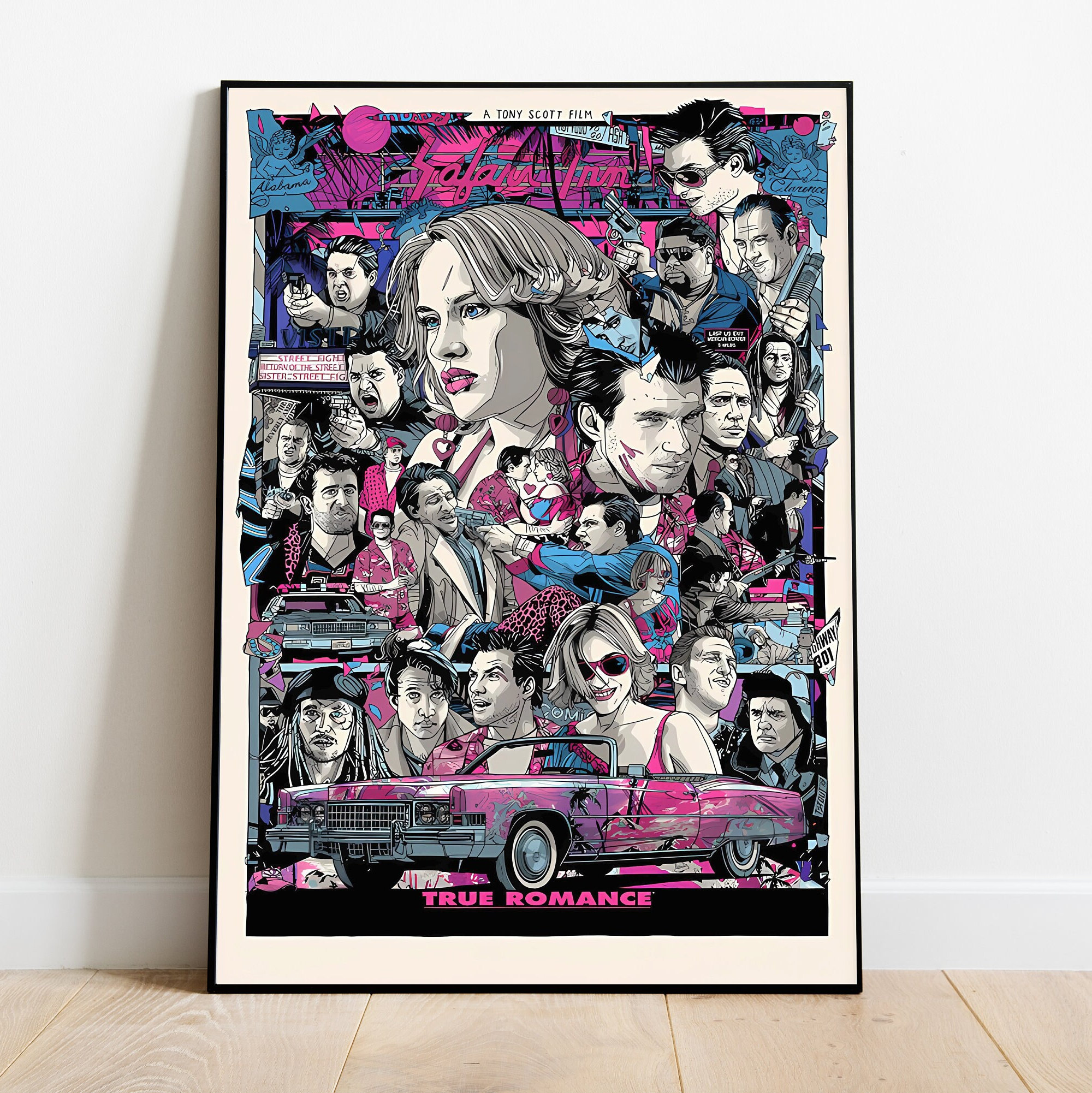 True Romance Poster, Wall Art & Home Decor, Crime Romance Movie Poster ...