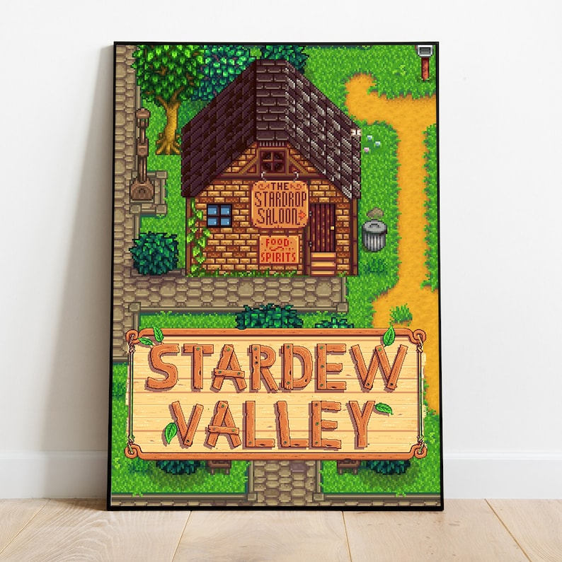 Stardew Valley Poster, Wall Art & Home Decor, Farming Simulation Video ...