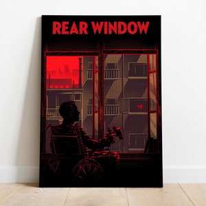 Rear Window Poster, Wall Art & Home Decor, Mystery Thriller Movie ...