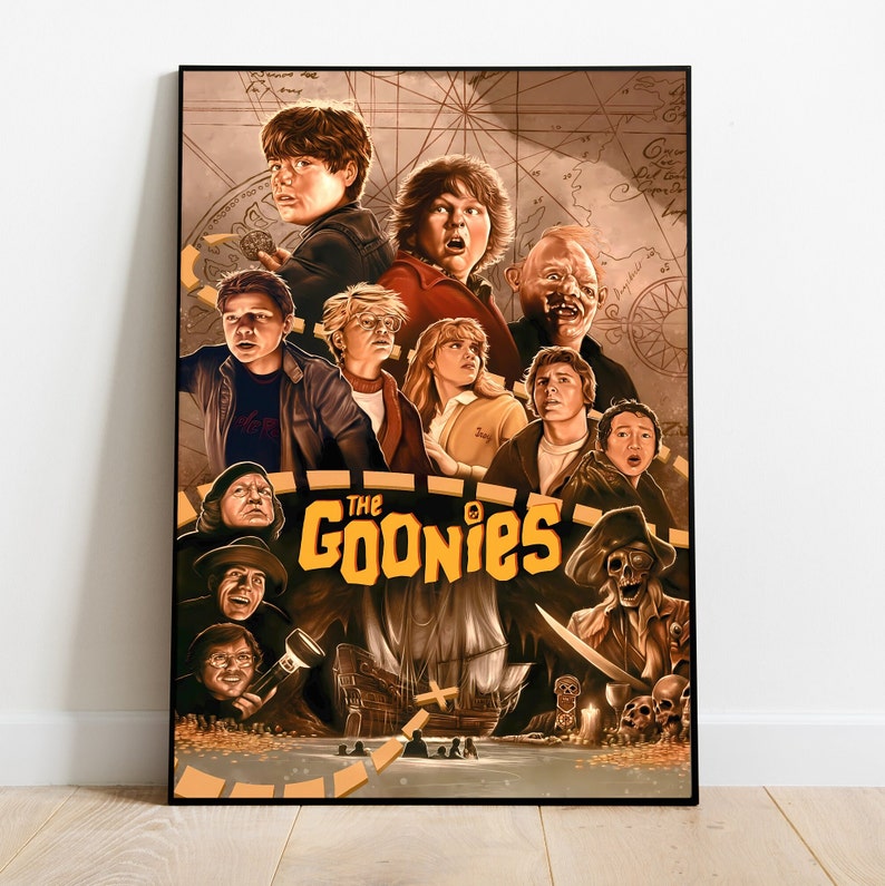 The Goonies Poster, Wall Art & Home Decor, Adventure Comedy Movie ...
