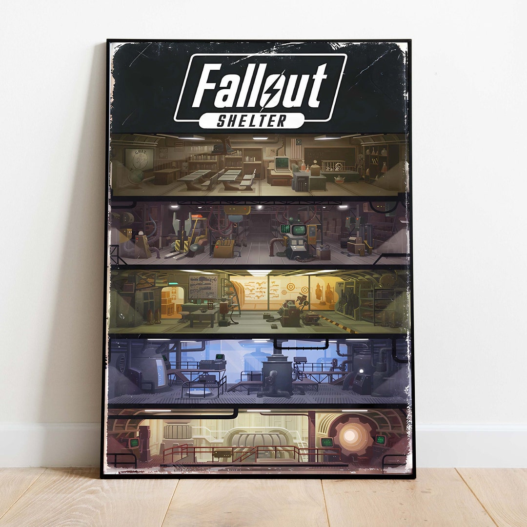 Fallout Shelter Poster, Wall Art & Home Decor, Post-apocalyptic ...