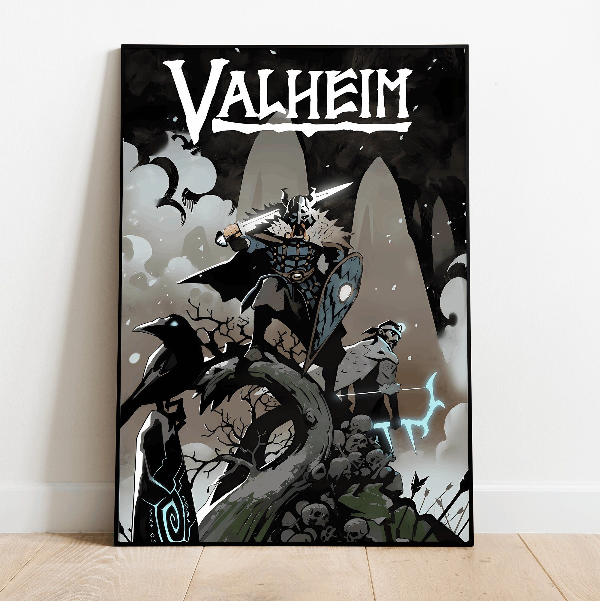 Valheim Poster, Wall Art & Home Decor, Viking Survival Video Game ...