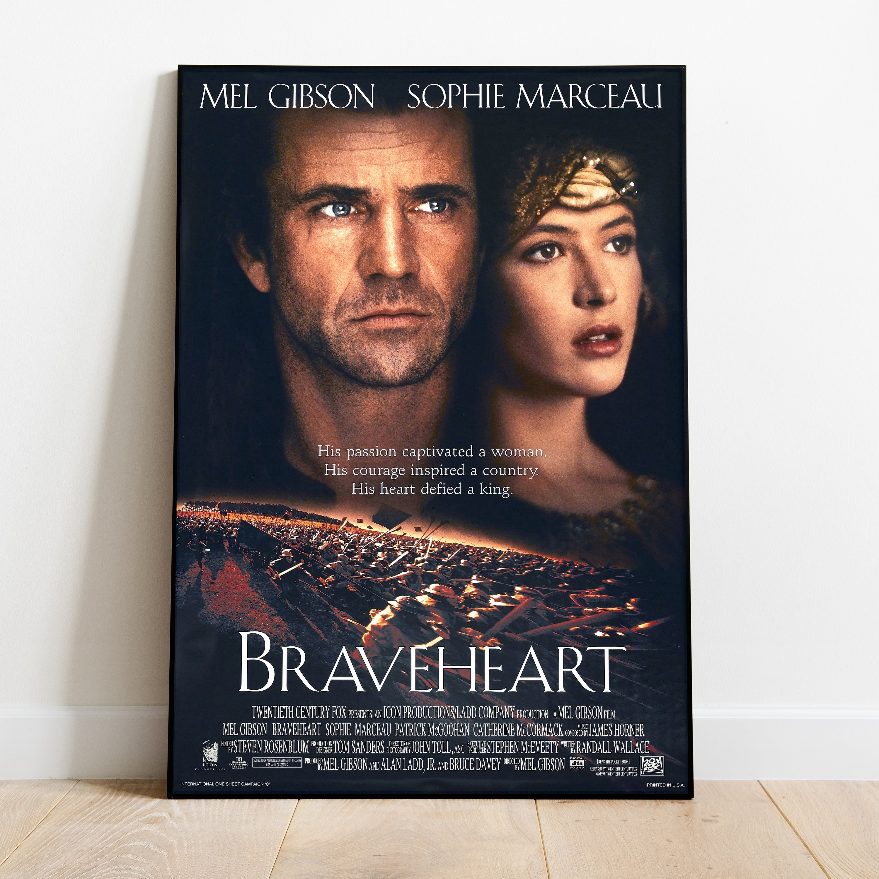 Braveheart Poster, Wall Art & Home Decor, Epic Historical Drama Movie ...