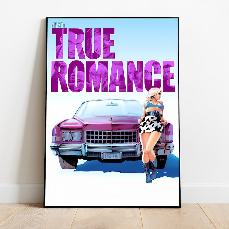 True Romance Poster, Wall Art & Home Decor, Crime Romance Movie Poster ...
