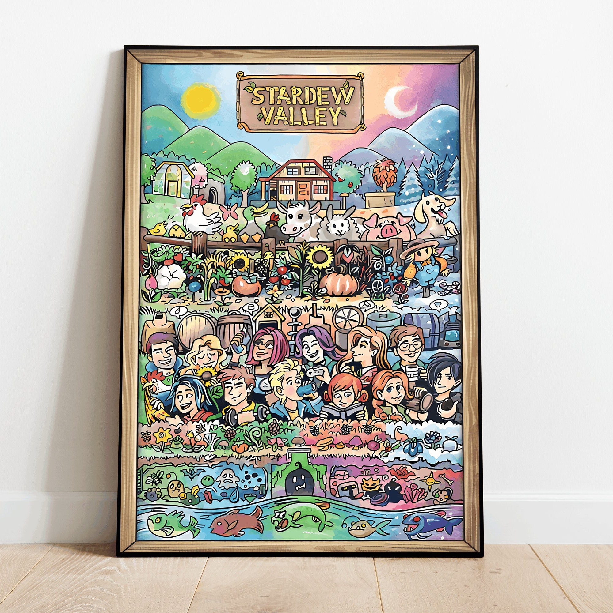 Stardew Valley Poster, Wall Art & Home Decor, Farming Simulation Video ...