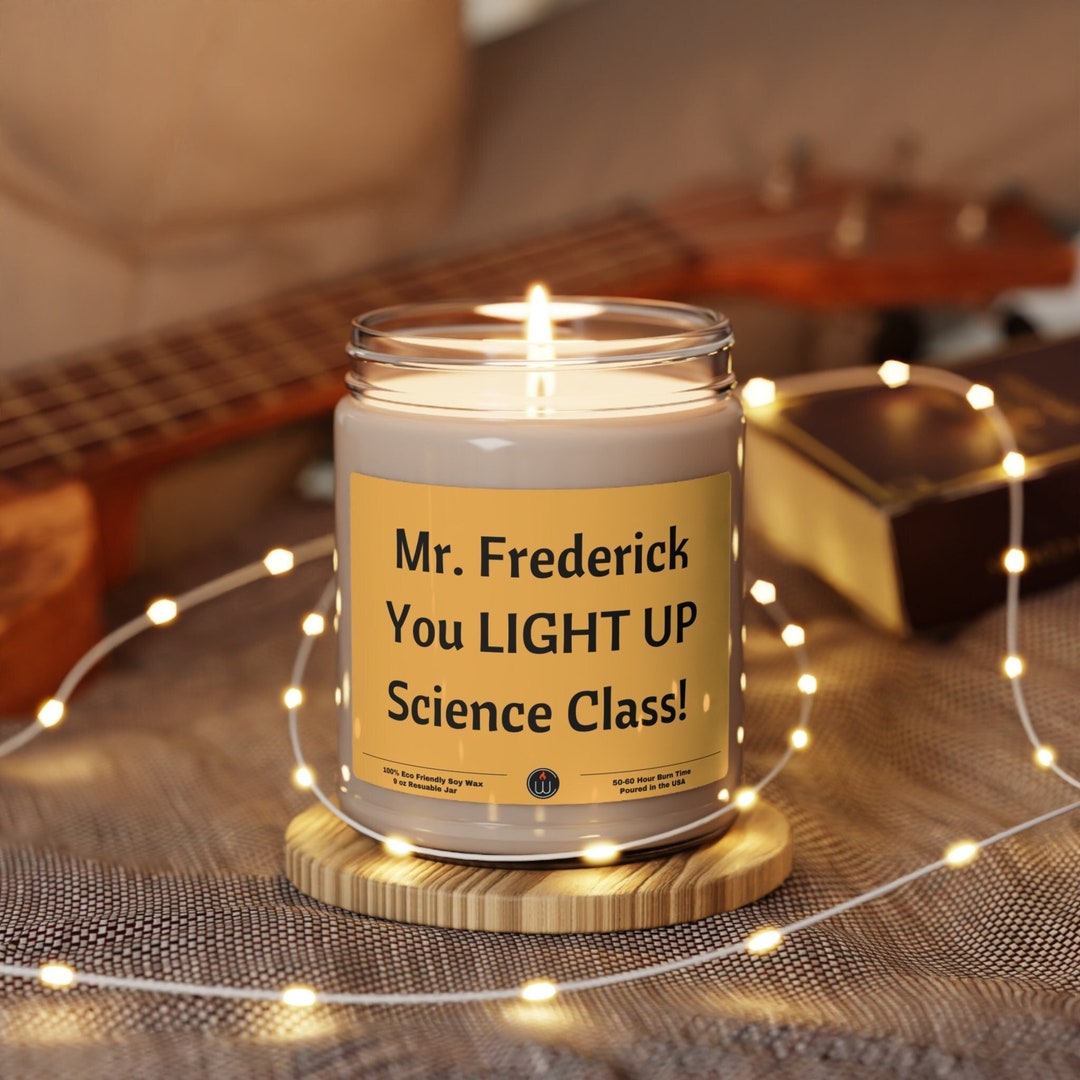 Science Teacher Appreciation Candle, Custom Name Candle, Best Science ...
