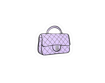 Lavender Flap Purse Vinyl Decal Sticker - Etsy
