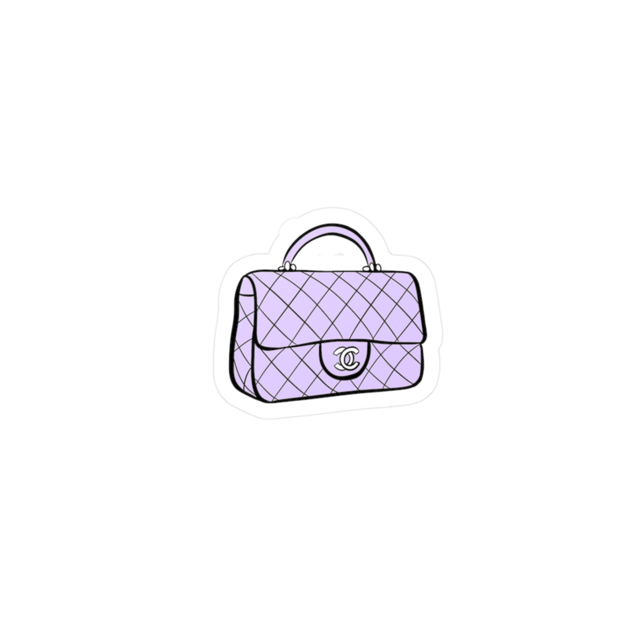 Lavender Quilted Purse Vinyl Decal Sticker - Etsy
