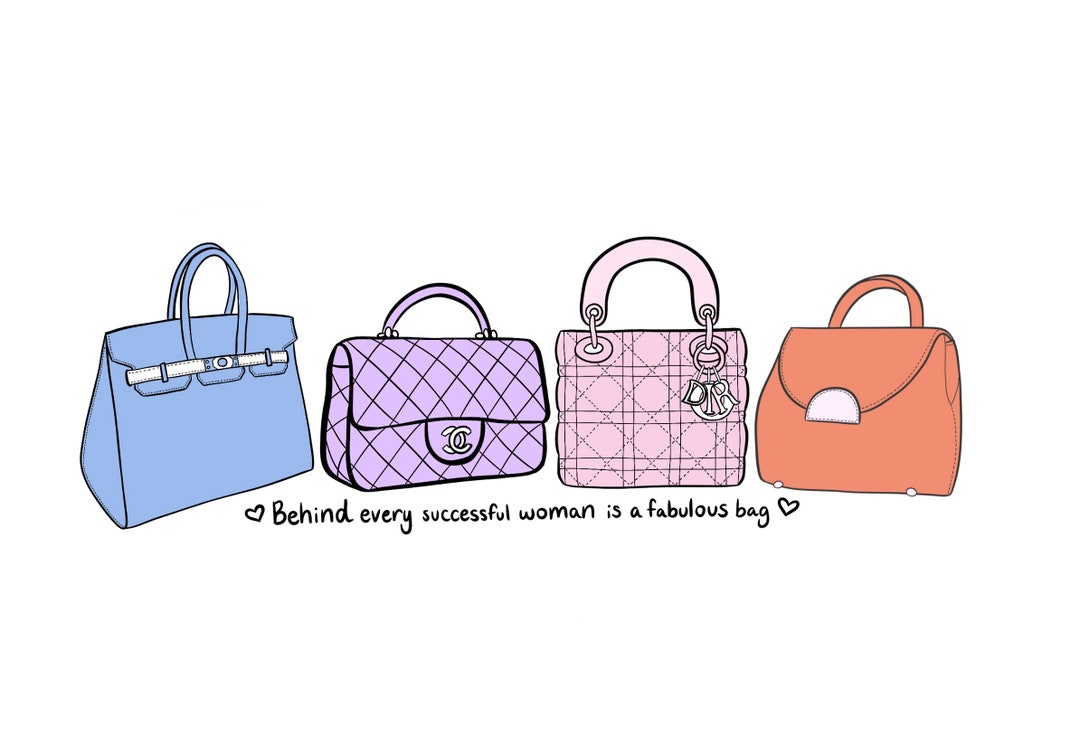 Classic Handbags With Quote Vinyl Decal Sticker - Etsy