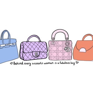 Classic Handbags With Quote Vinyl Decal Sticker - Etsy