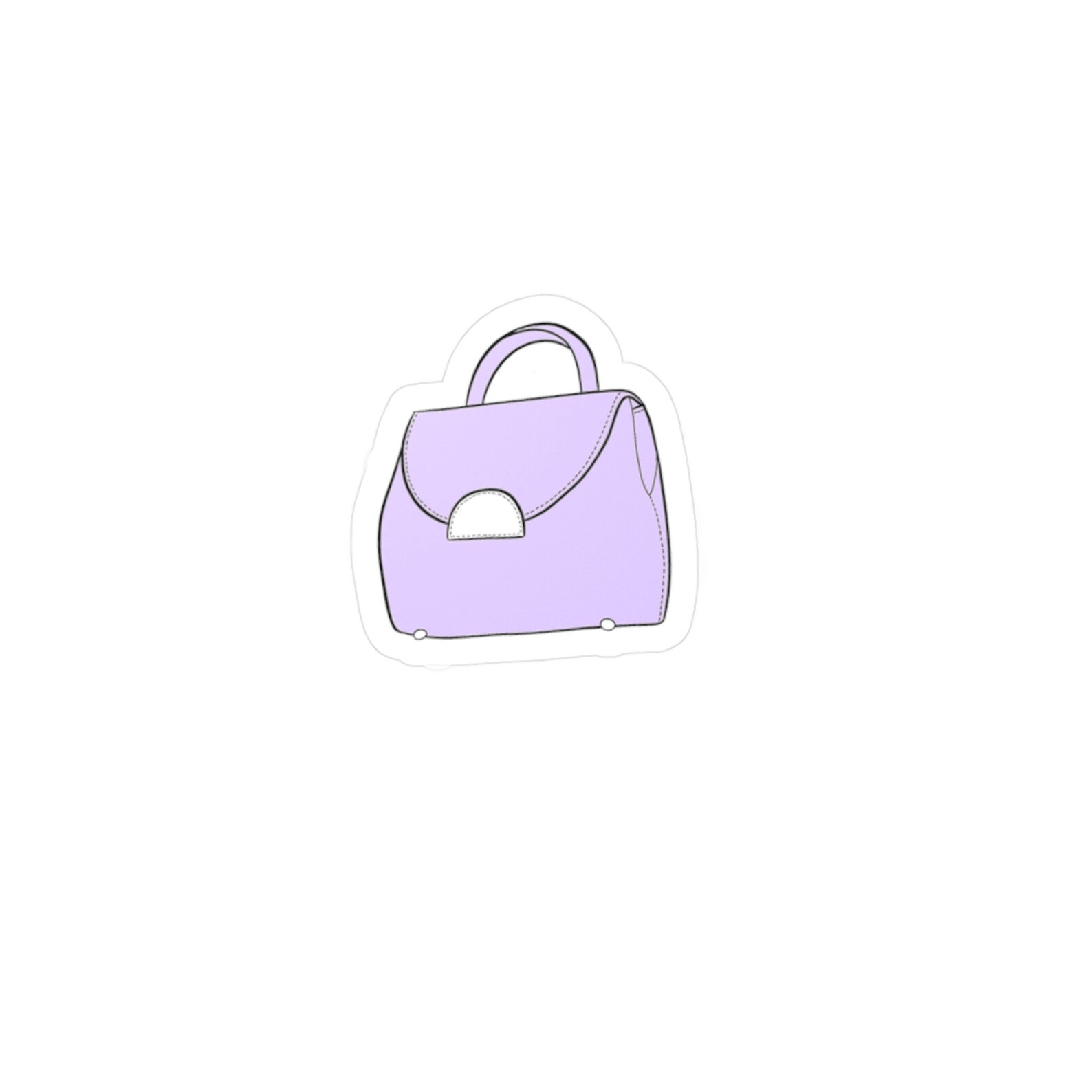 Lavender Flap Purse Vinyl Decal Sticker - Etsy