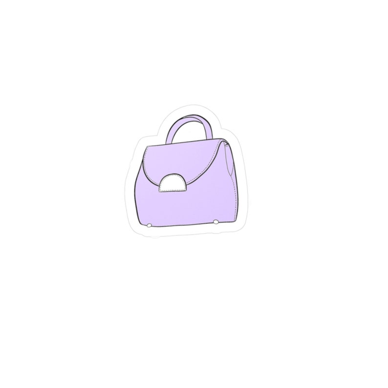 Lavender Flap Purse Vinyl Decal Sticker - Etsy